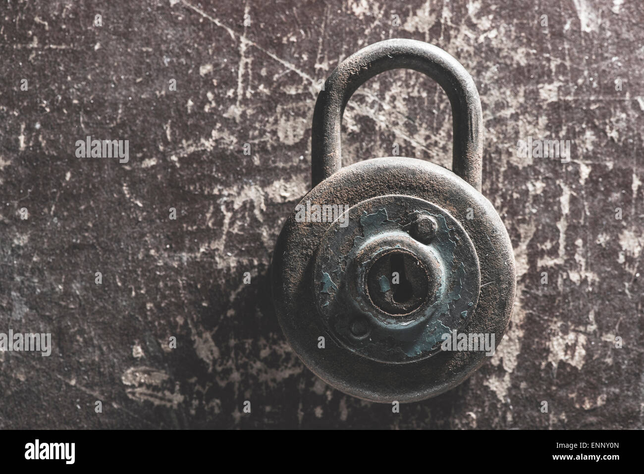 Vintage padlock on old hi-res stock photography and images - Alamy