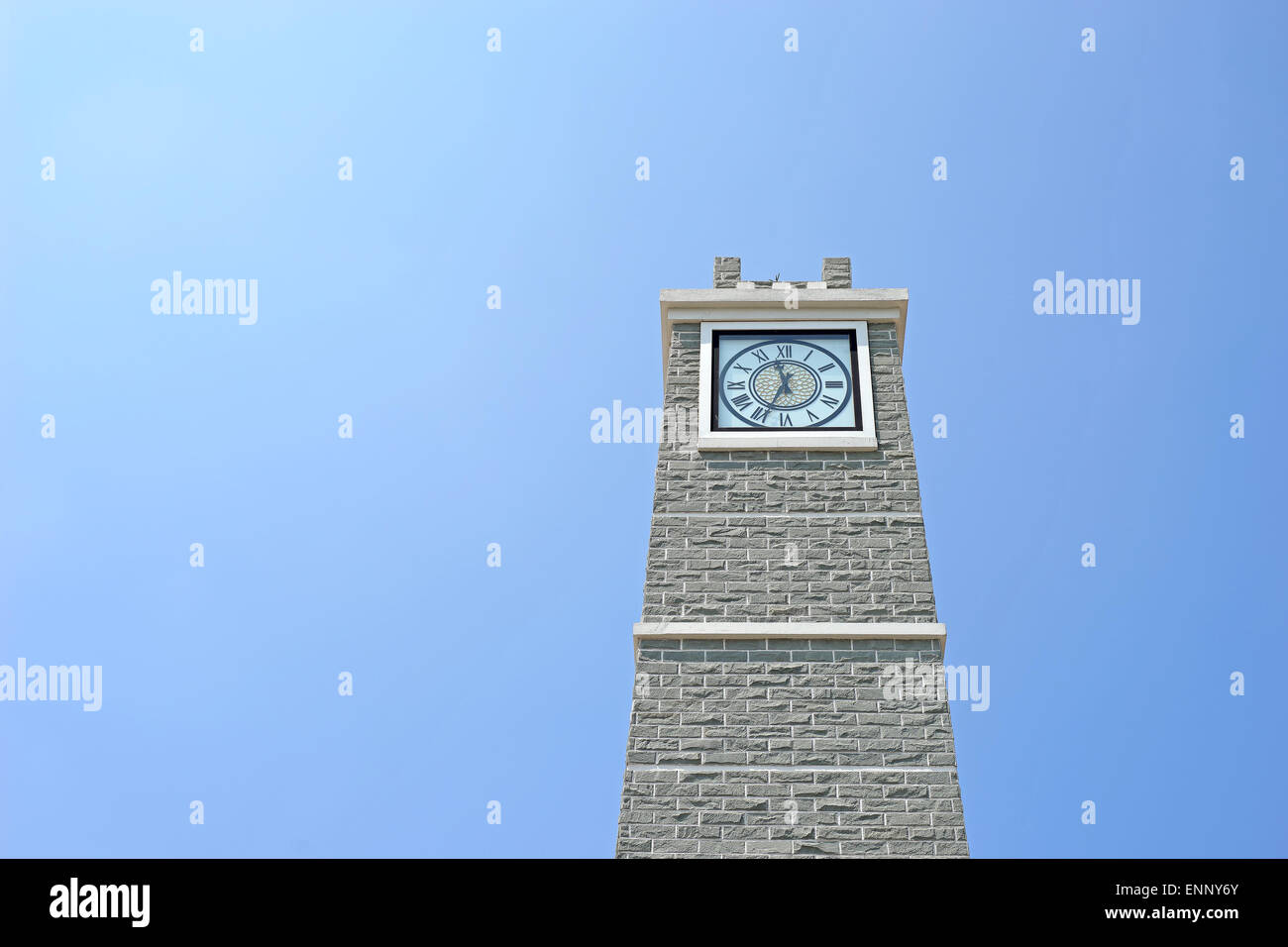 clock tower with beautiful sky background Stock Photo - Alamy