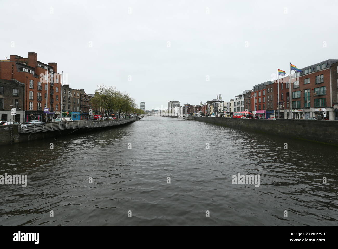 The River Liffey in Dublin during bad weather. Image from Dublin city ...