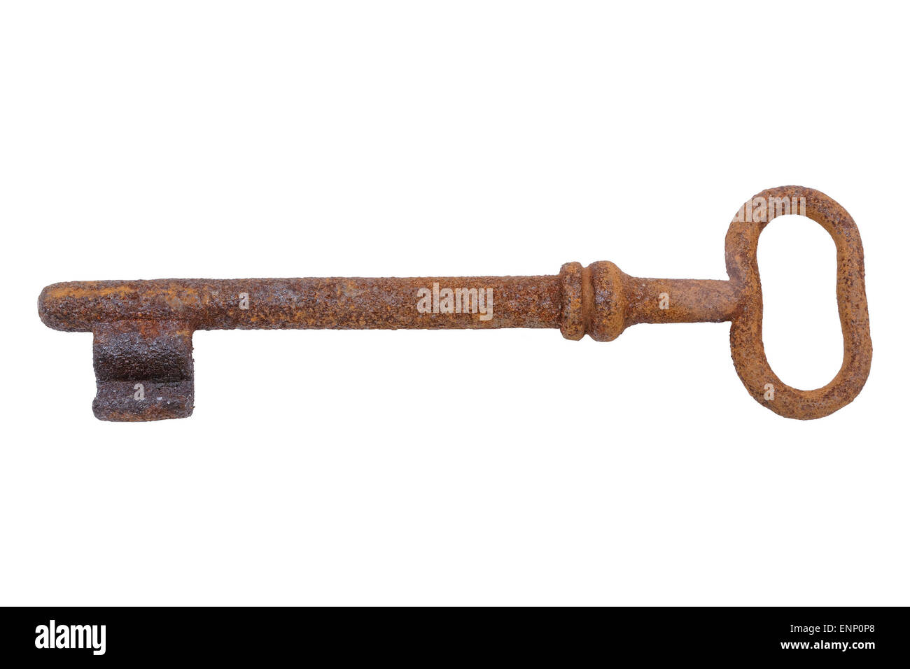 Old isolated rusty key on white background Stock Photo - Alamy