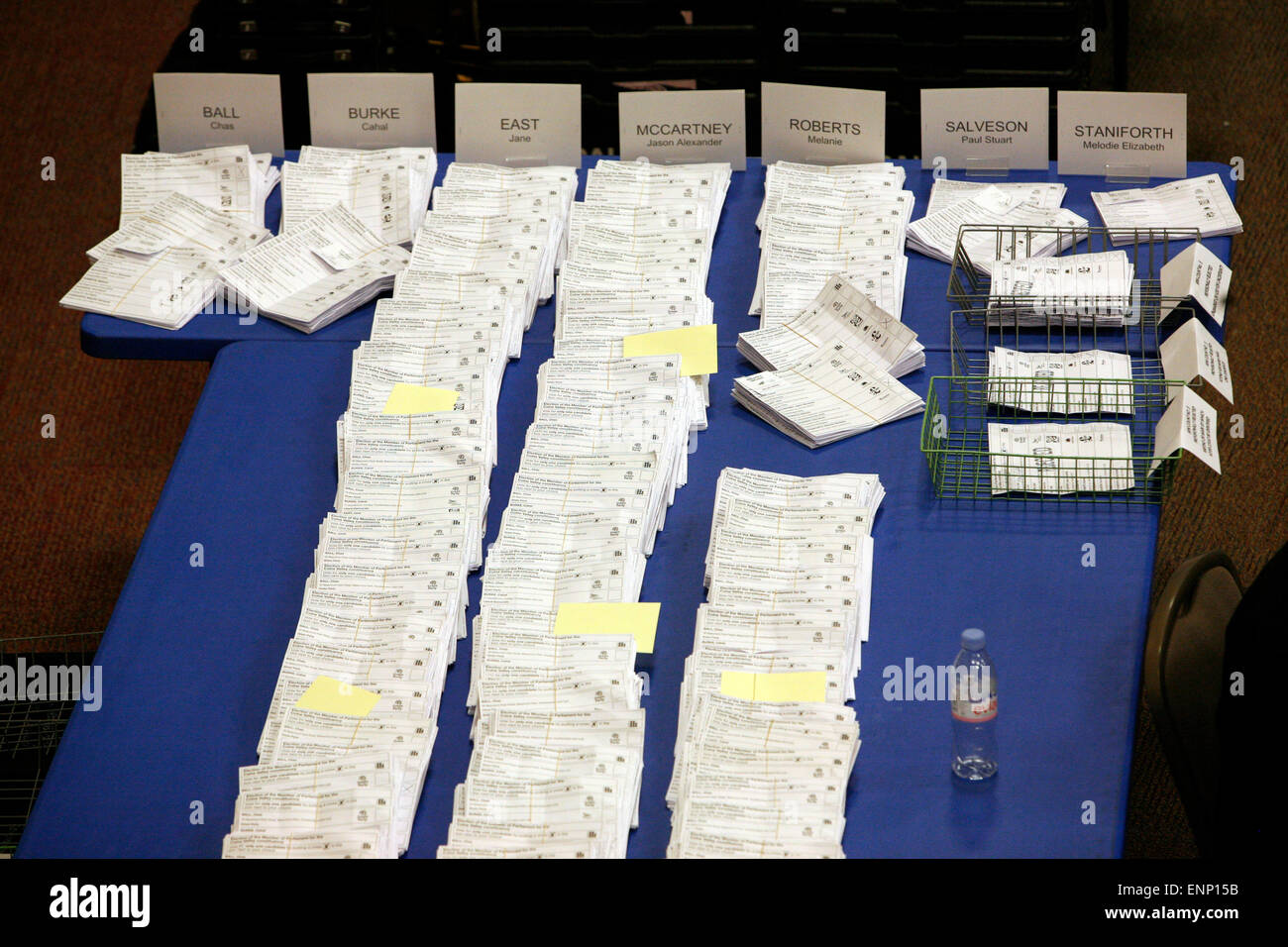 General Election Count: Colne Valley Count Stock Photo - Alamy