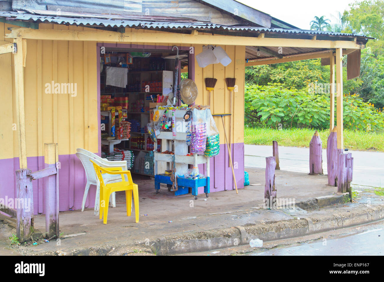 A convenience store in Maues, Brazil. A frontier town in the rain ...