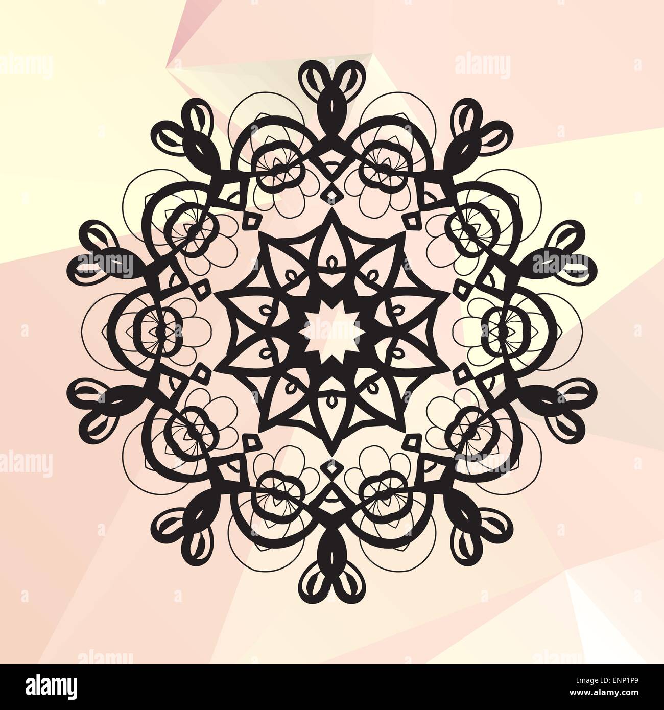 Mandala on triangles background Stock Vector Image & Art - Alamy