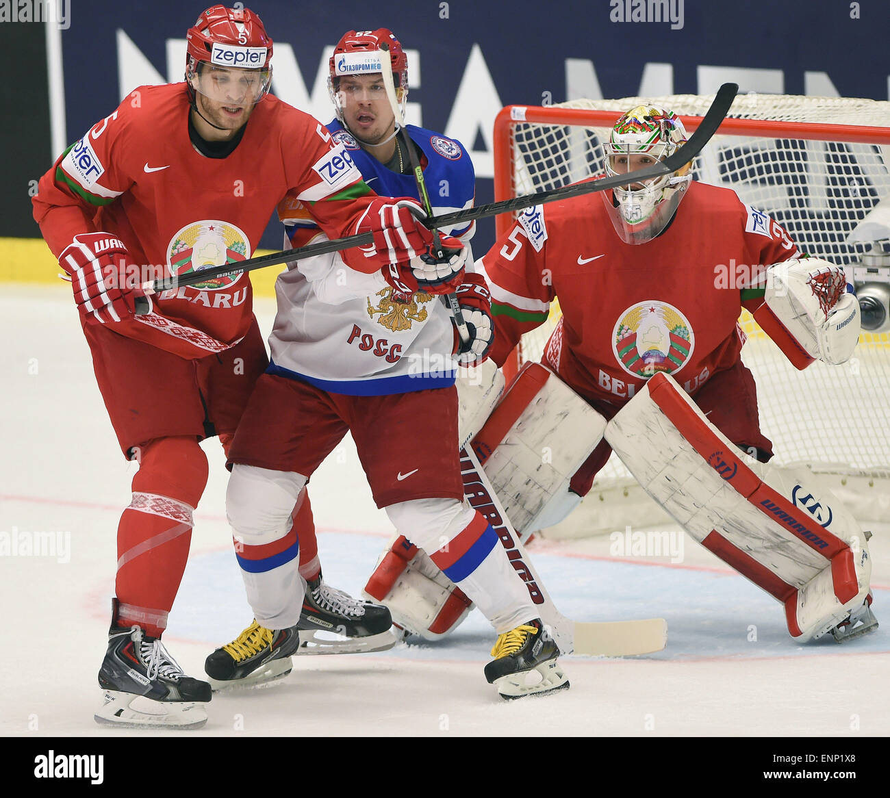 Ostrava, Czech Republic. 9th May, 2015. From left: Nikolai Stasenko (BLR), Sergei Shirokov (RUS ...