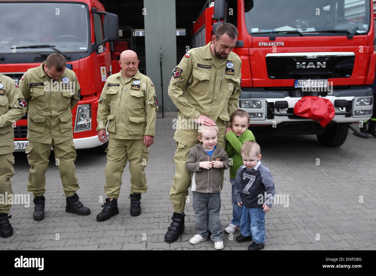 Gdansk, Poland 9th, May 2015 Polish firefighters from Gdansk back to ...