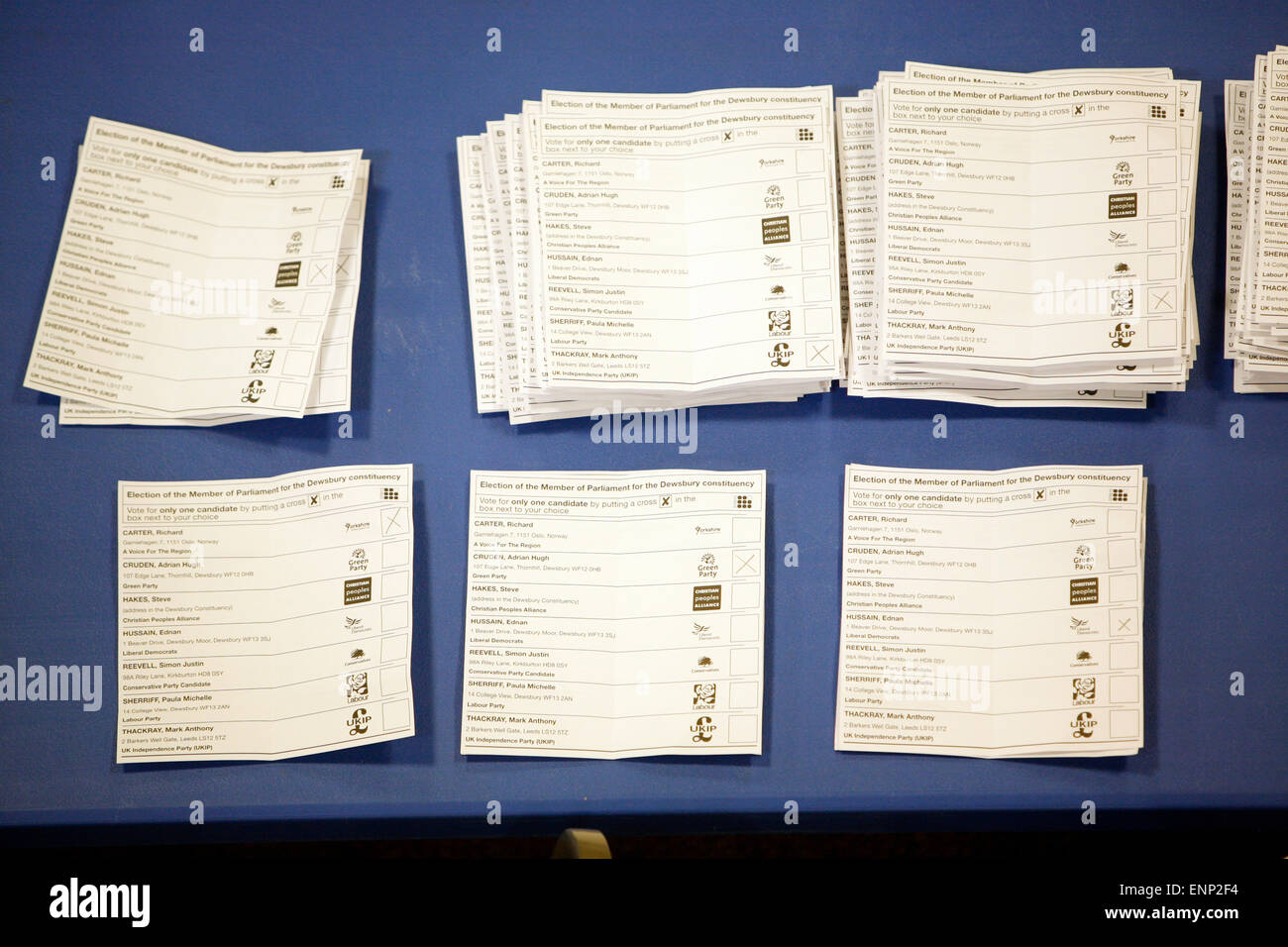 General Election Count: Dewsbury Stock Photo - Alamy
