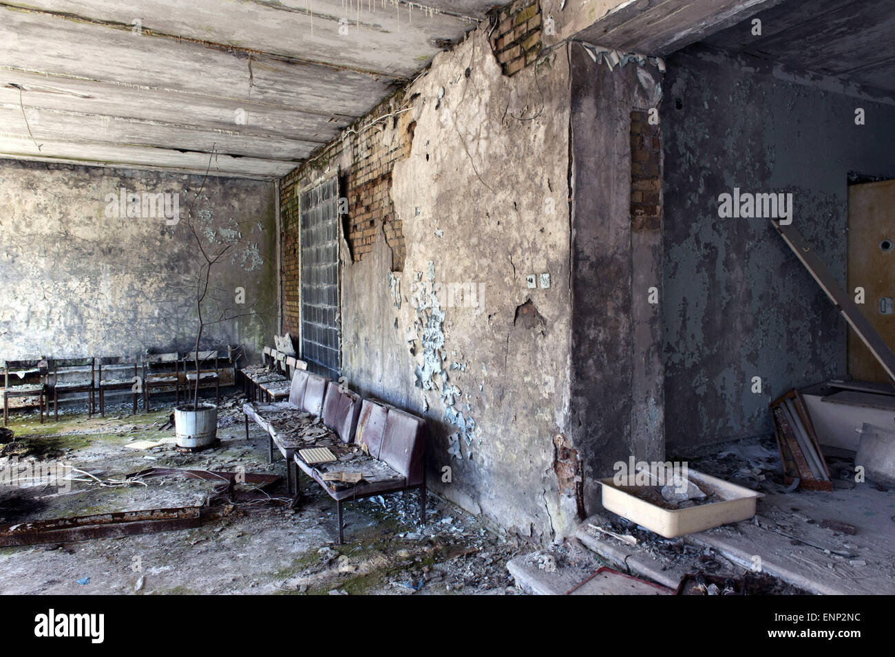 Chernobyl, Ukraine. 23rd Apr, 2015. The waitingroom in a hospital in ...