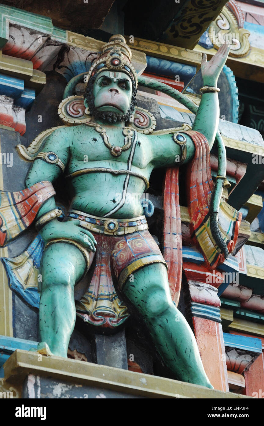 Hanuman - hindu God, king of monkeys .Decoration on Sri Ranganathaswamy ...