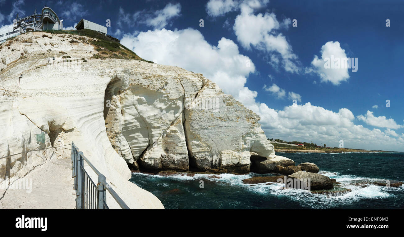 Panorama of Rosh ha nicra cape,Israel Stock Photo - Alamy