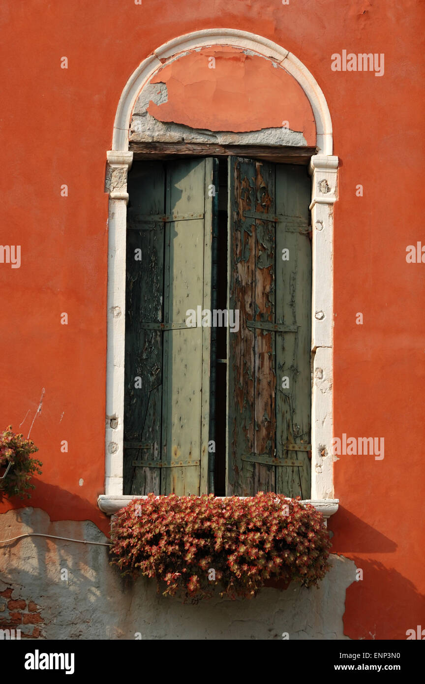 Old Venetian window at sunset,Italy Stock Photo - Alamy