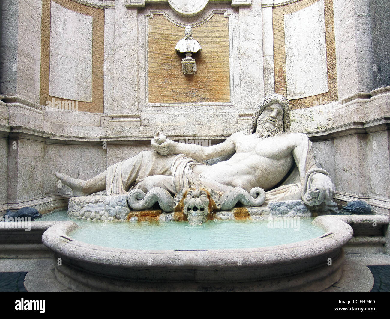 This marble statue, now in the courtyard in Rome of the Palazzo dei ...