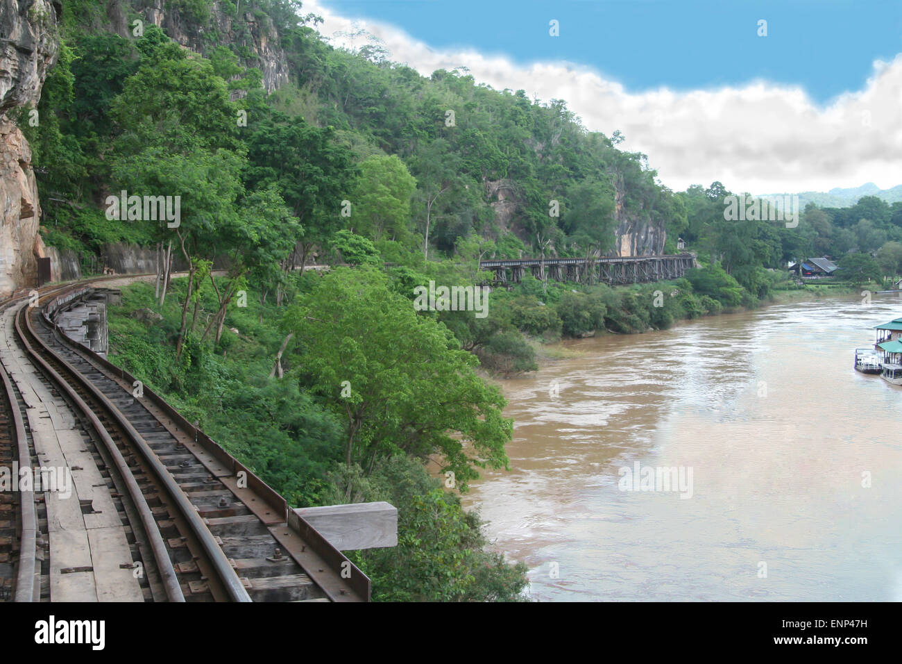 Wampo Viaduct River Kwai Thailand Stock Photo - Alamy