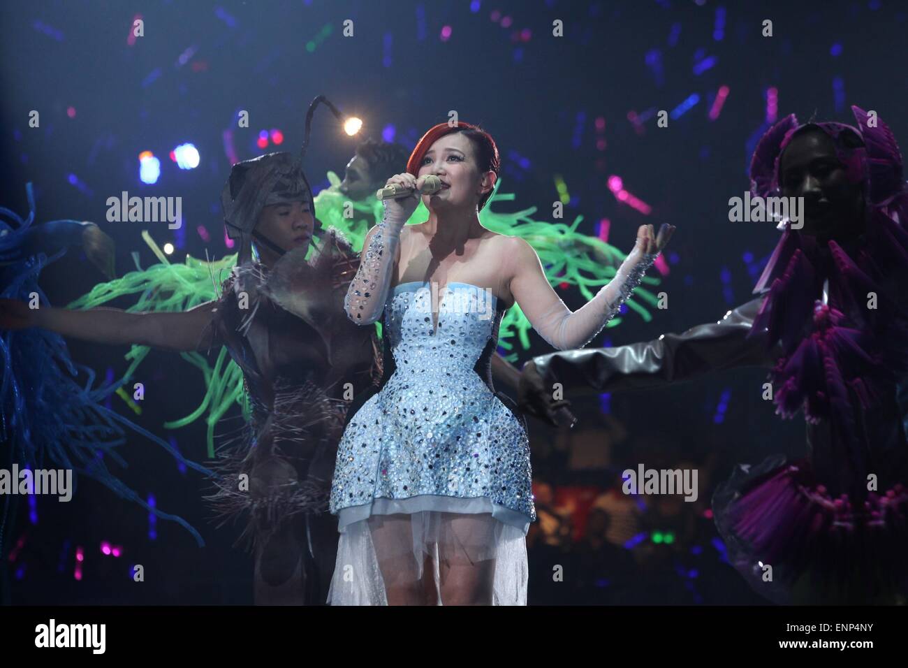 Beijing, China. 9th May, 2015. Singer Fish Leong performs during her ...
