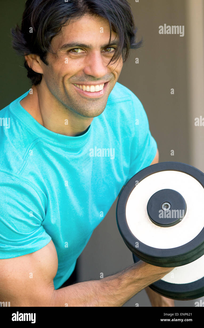 Strong guy doing hard exercises hi-res stock photography and images - Alamy