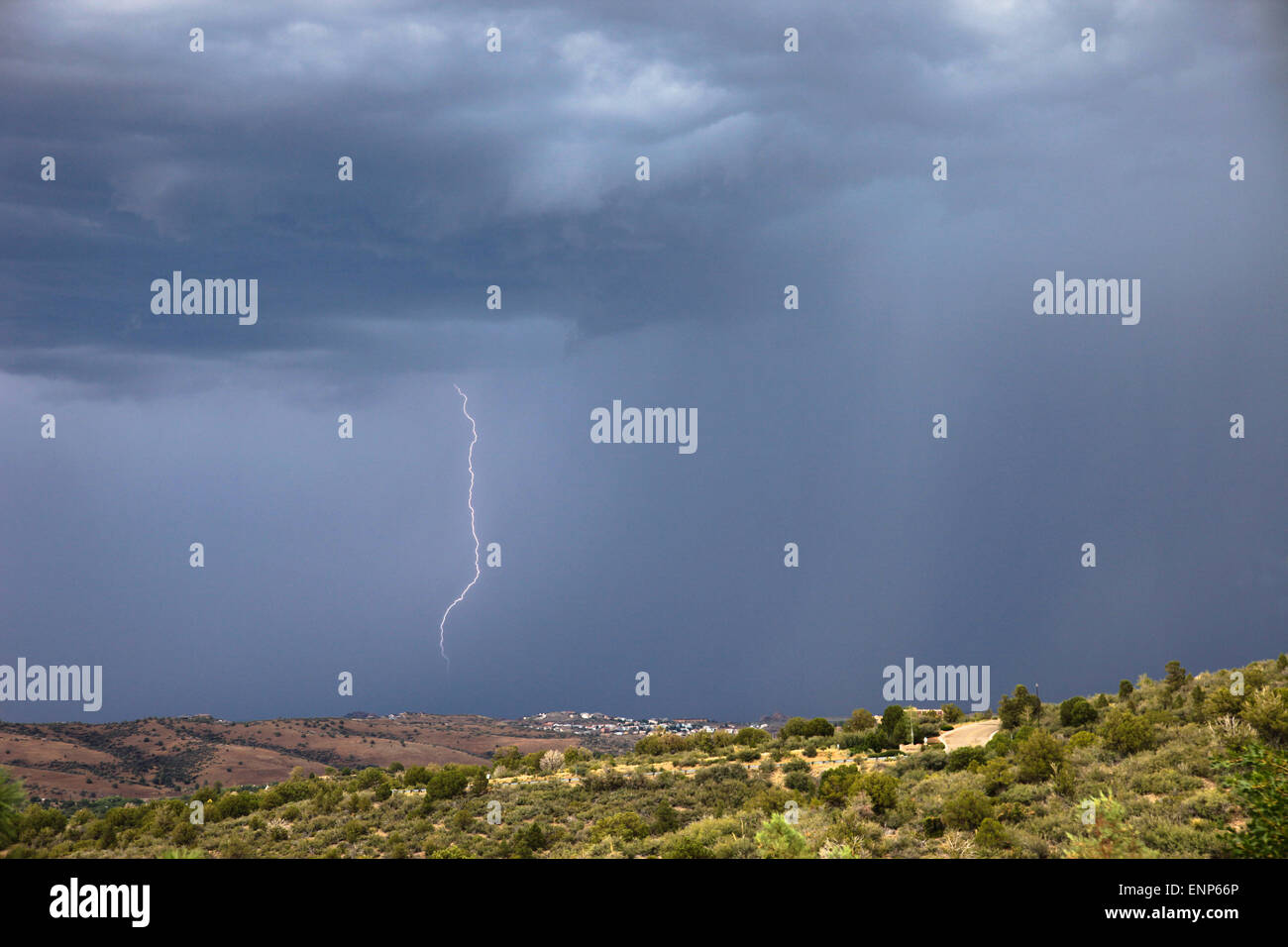 Lightning strike over Arizona Stock Photo - Alamy