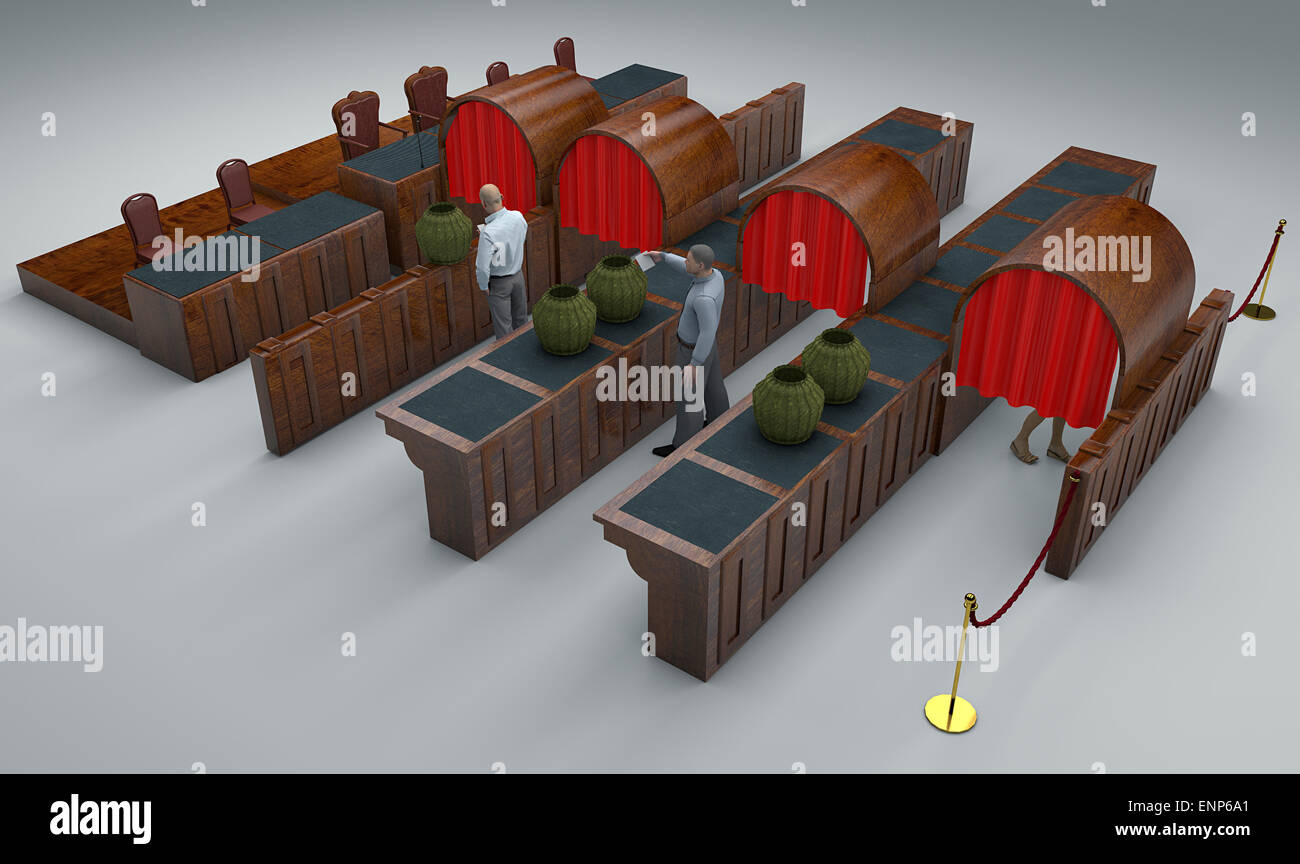 Illustration of secret ballot in Italy Parliament Stock Photo - Alamy