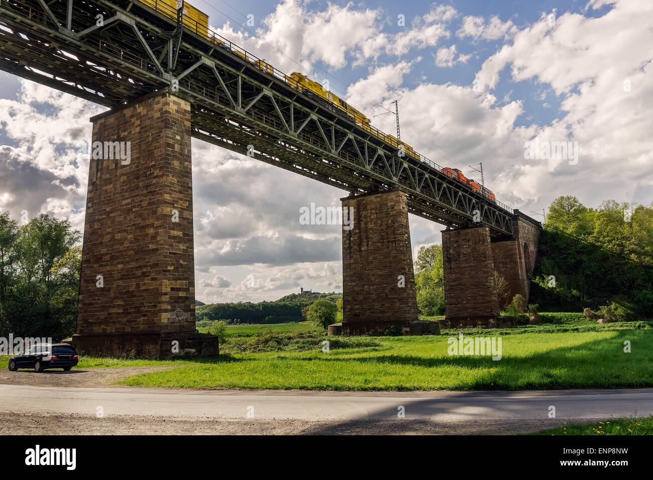 Pictorial view of a train bridge in Germany Stock Photo - Alamy