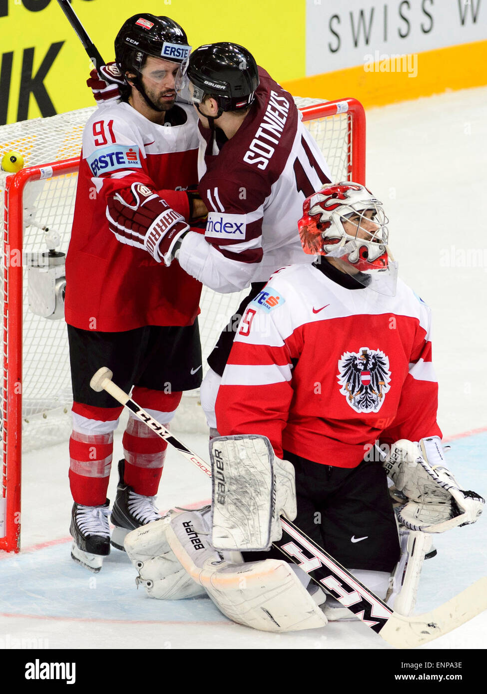 Prague, Czech Republic. 9th May, 2015. From left: Dominique Heinrich ...