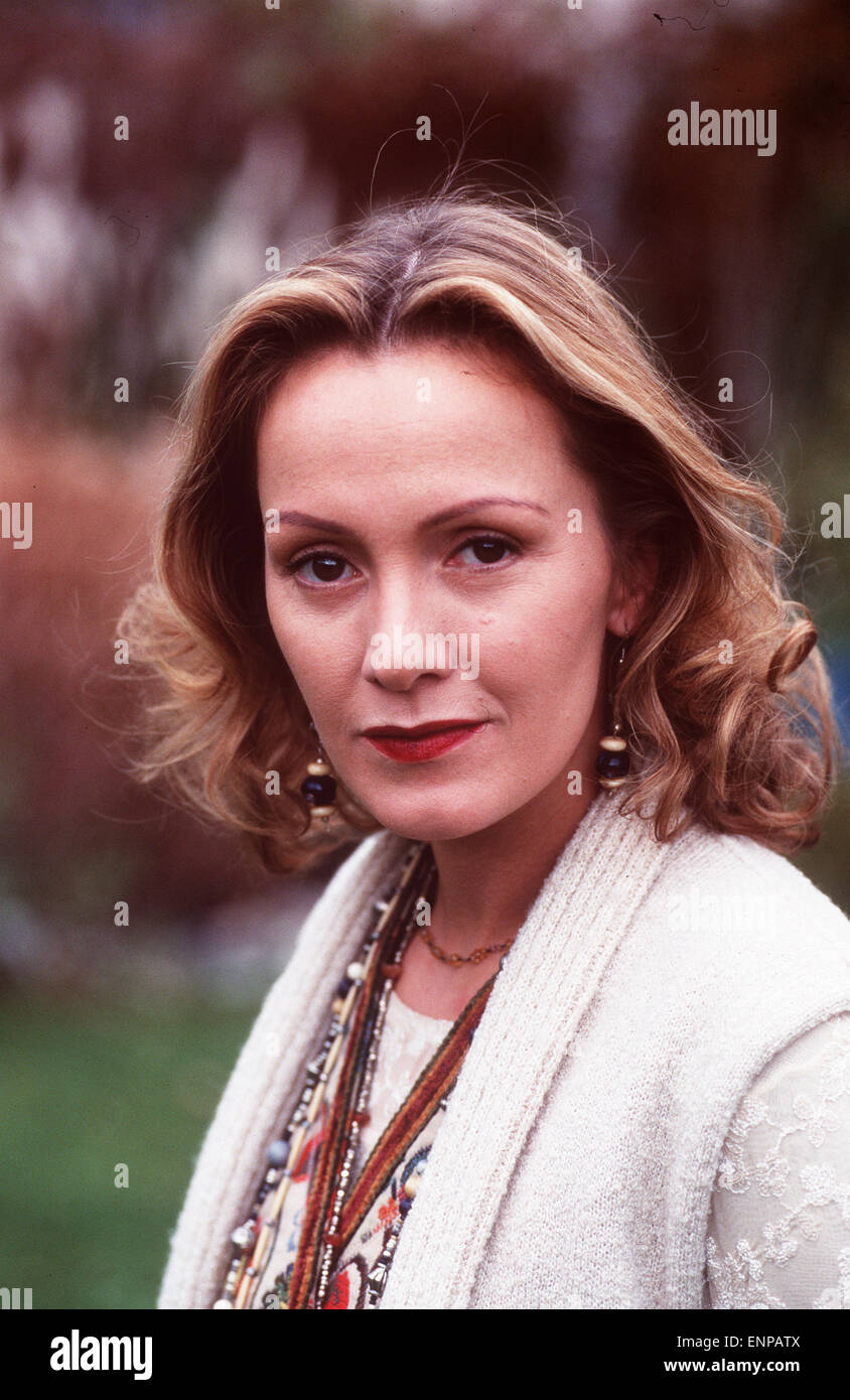 Die deutsche Schauspielerin Katja Flint, Portrait, 1995. German actress ...