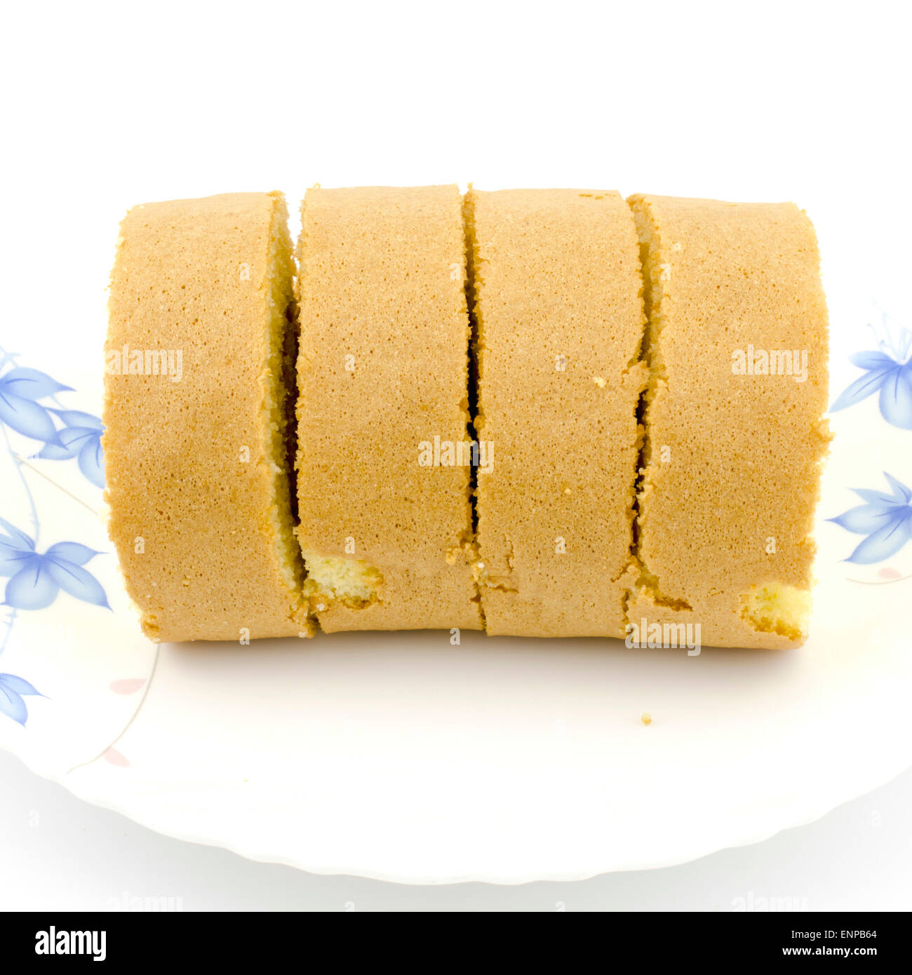 jam roll isolated on white background Stock Photo - Alamy