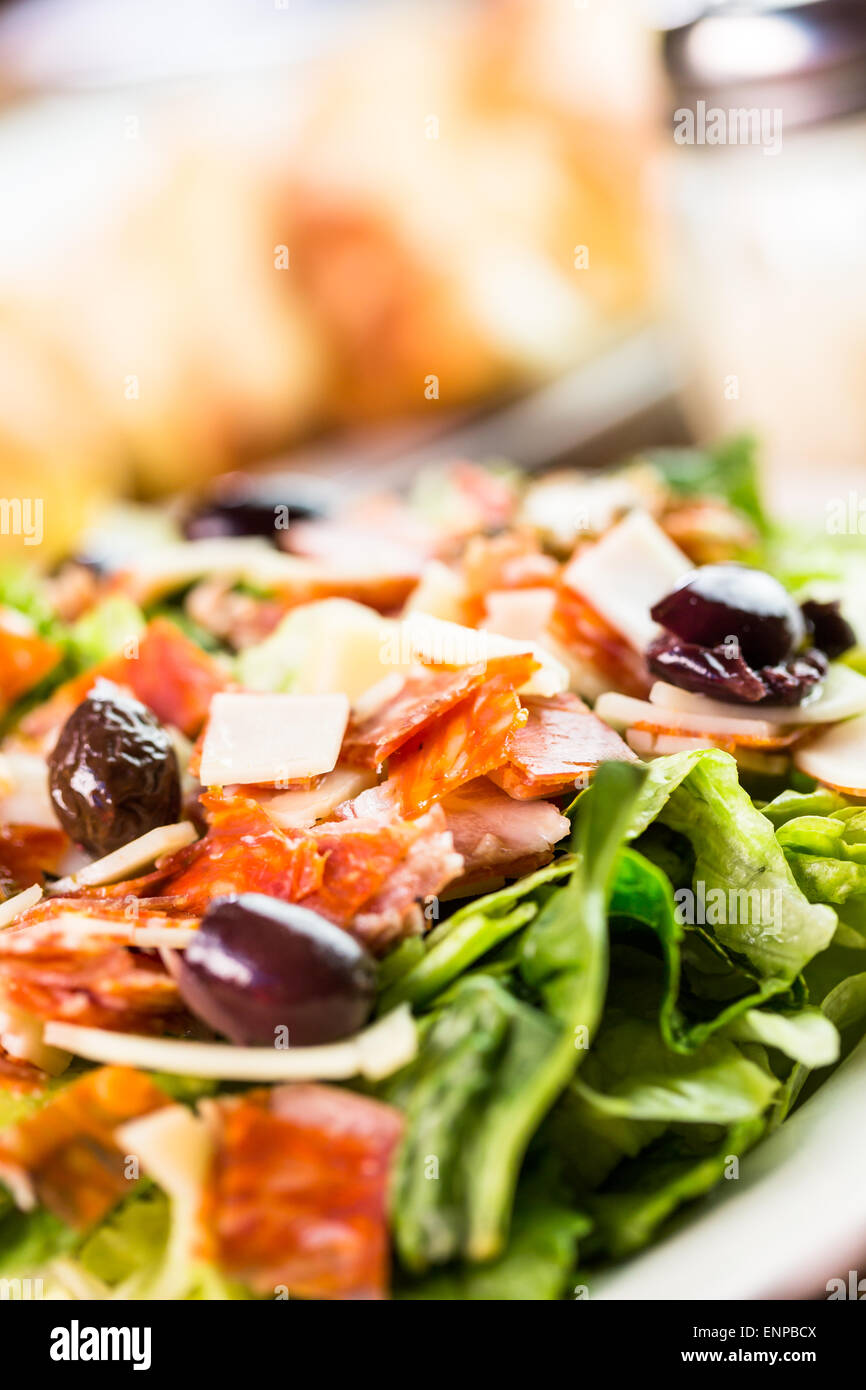 Freshly made Italian Chopped Salad in Italian restaurant Stock Photo ...