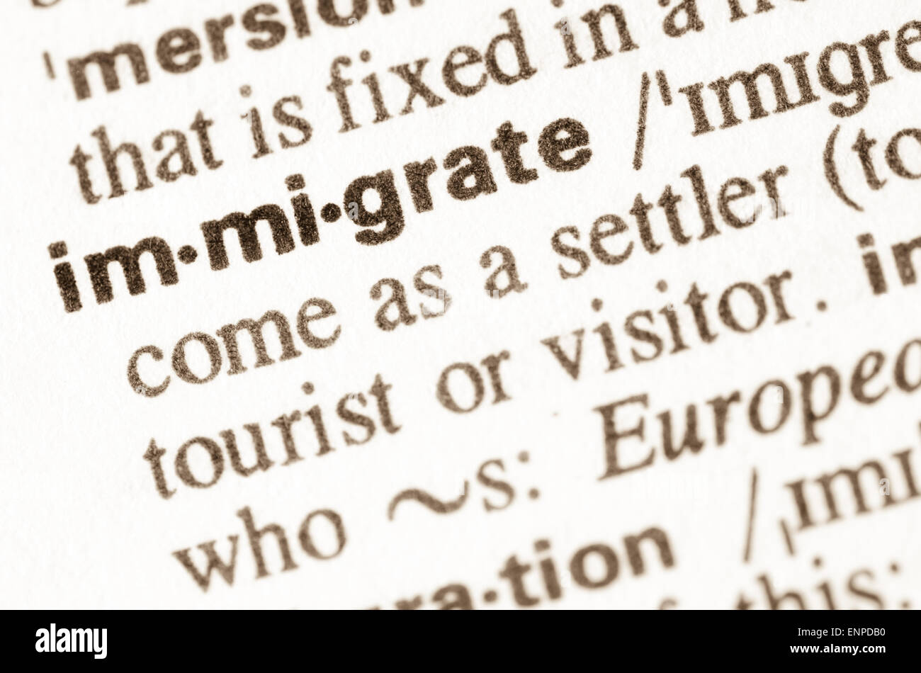 Definition immigration hi-res stock photography and images - Alamy