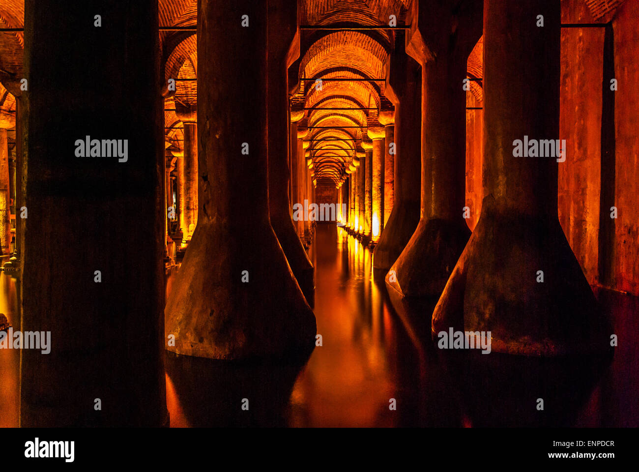 Basilica Cistern, Turkey. Istanbul. Underground in basilica cistern ...