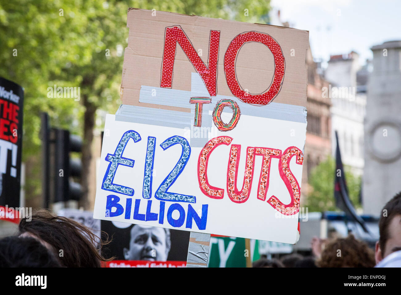 London, UK. 9th May, 2015. Anti-Tory Protesters March Through ...