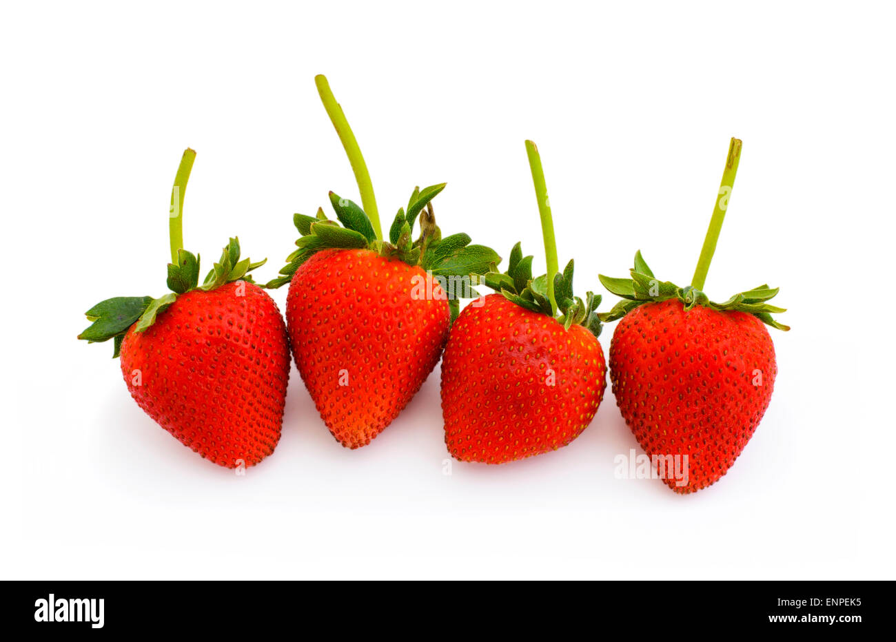 Four strawberries Cut Out Stock Images & Pictures - Alamy
