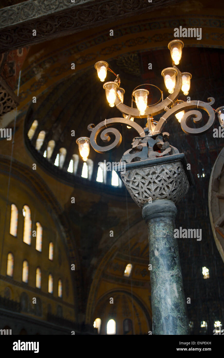 Islamic Lamp Stand, Hagia Sophia, Istanbul, Turkey Stock Photo - Alamy