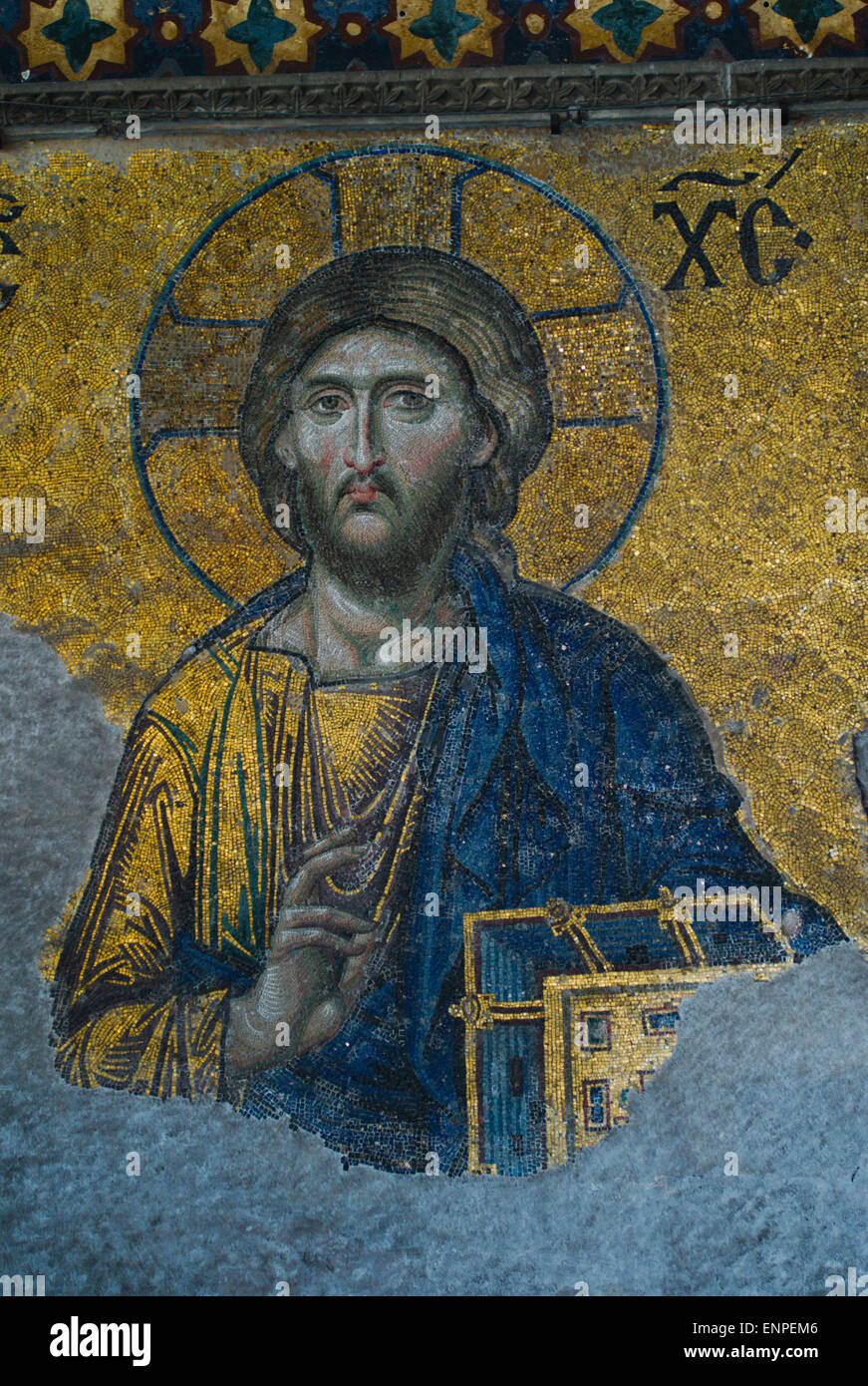 Christ Pantokrator, Deesis Mosaic, Hagia Sophia, Istanbul, Turkey Stock ...