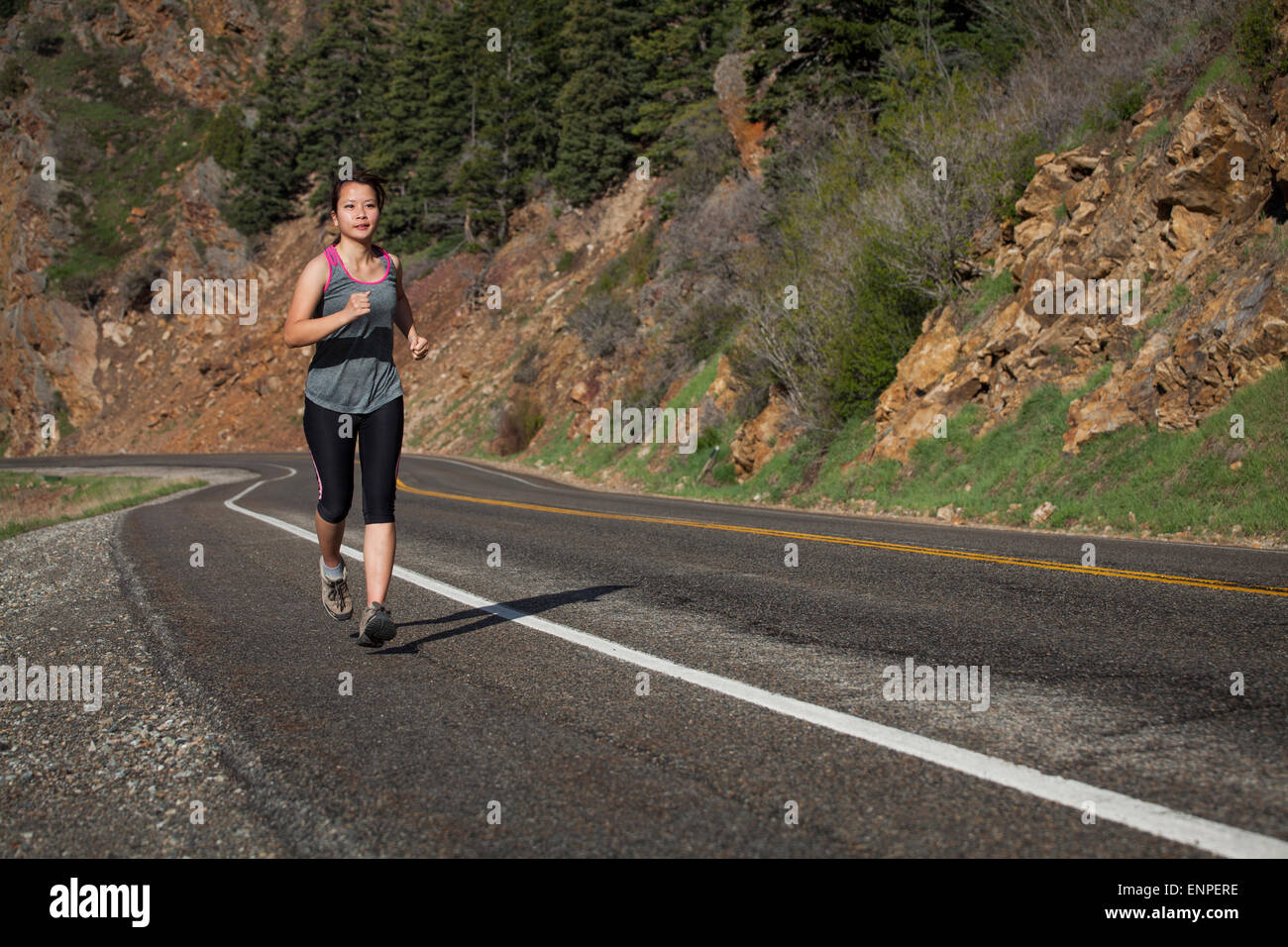 Woman running outdoors brunette trail running woman, female, run ...