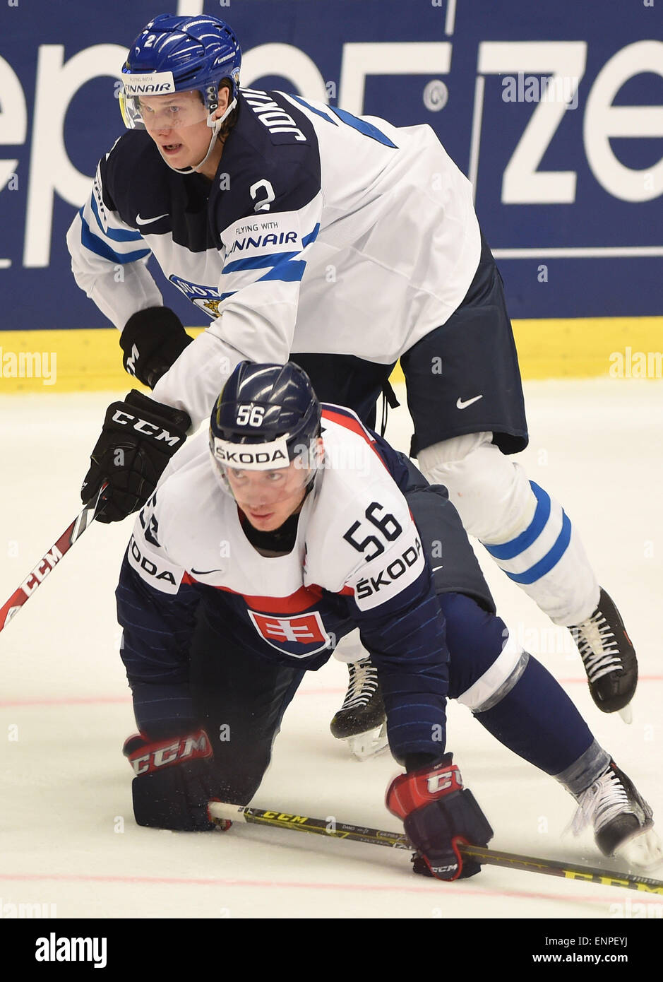Ostrava, Czech Republic. 9th May, 2015. Jyrki Jokipakka (up, FIN) and ...