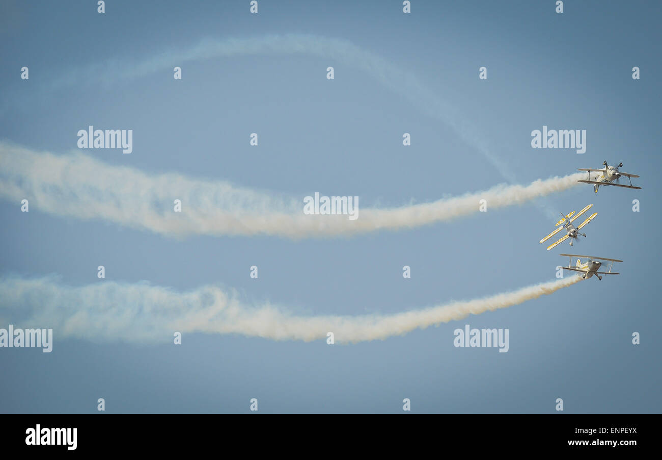 Pretoria, South Africa. 9th May, 2015. Aircrafts of Goodyear Eagles ...