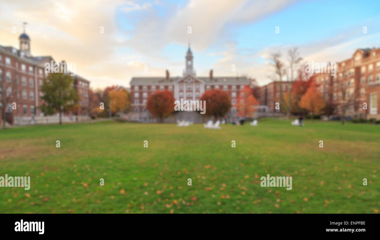 Blurred background of undergrad a traditional college campus on the ...