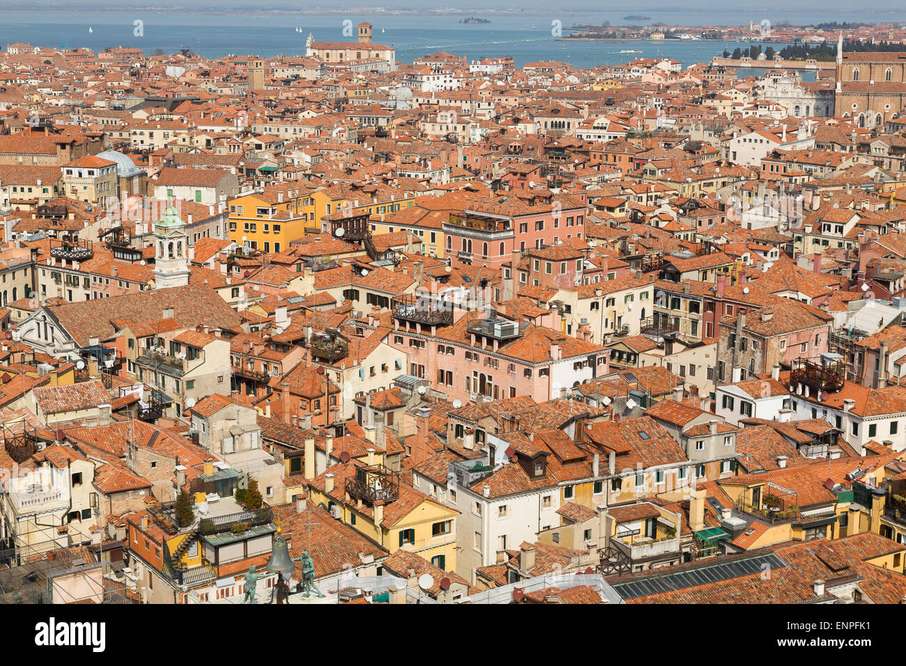 A high view of the rooftops of Venice during the day Stock Photo - Alamy