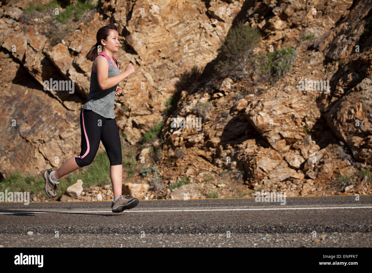 Woman running outdoors brunette trail running woman, female, run ...