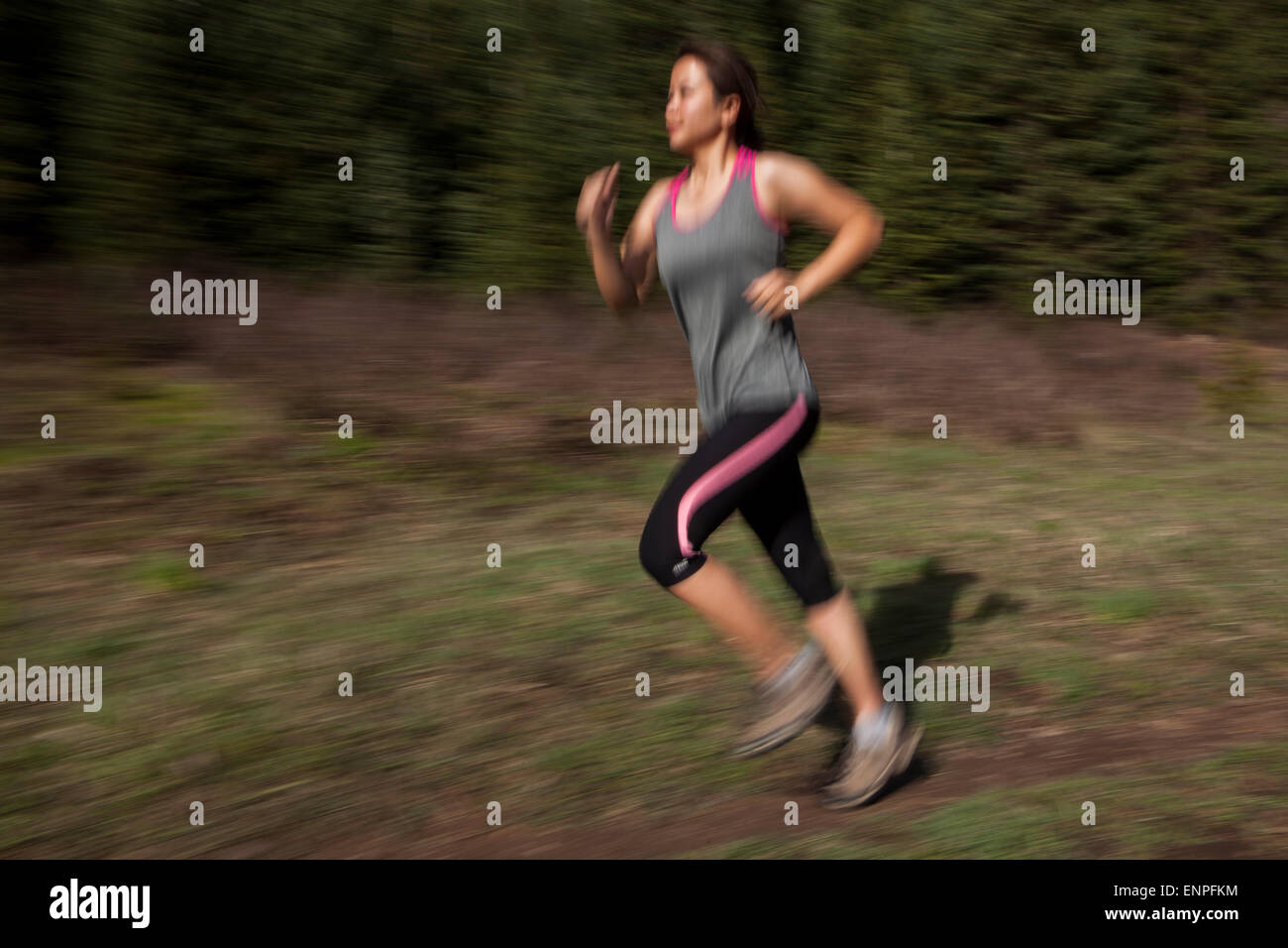 Woman running outdoors brunette trail running woman, female, run ...