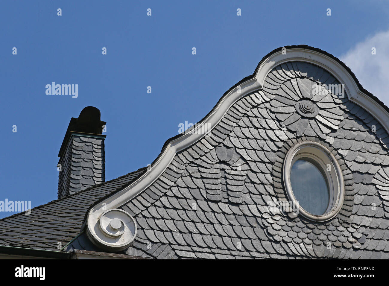 Old german home stone decorations Stock Photo - Alamy