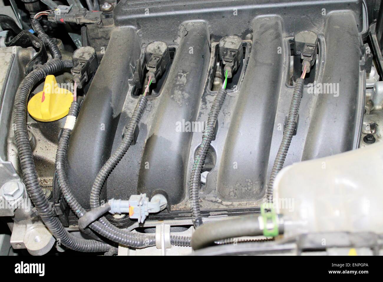 interior of car engine Stock Photo - Alamy