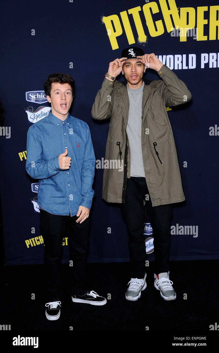 Kalin, Miles at arrivals for PITCH PERFECT 2 Premiere, Nokia Theatre L ...