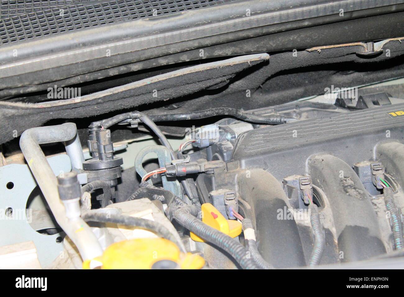 interior of car engine Stock Photo - Alamy