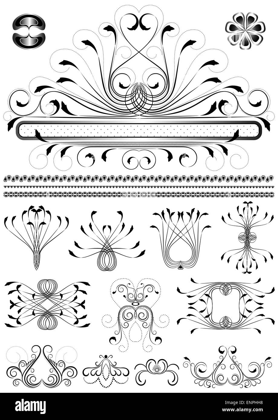Collection of original frames and patterns Stock Vector Image & Art - Alamy