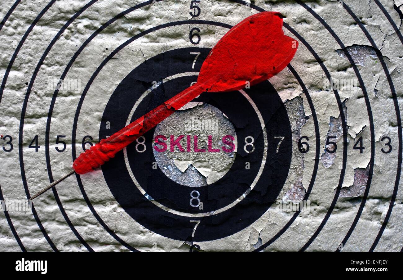 Skills target concept Stock Photo - Alamy