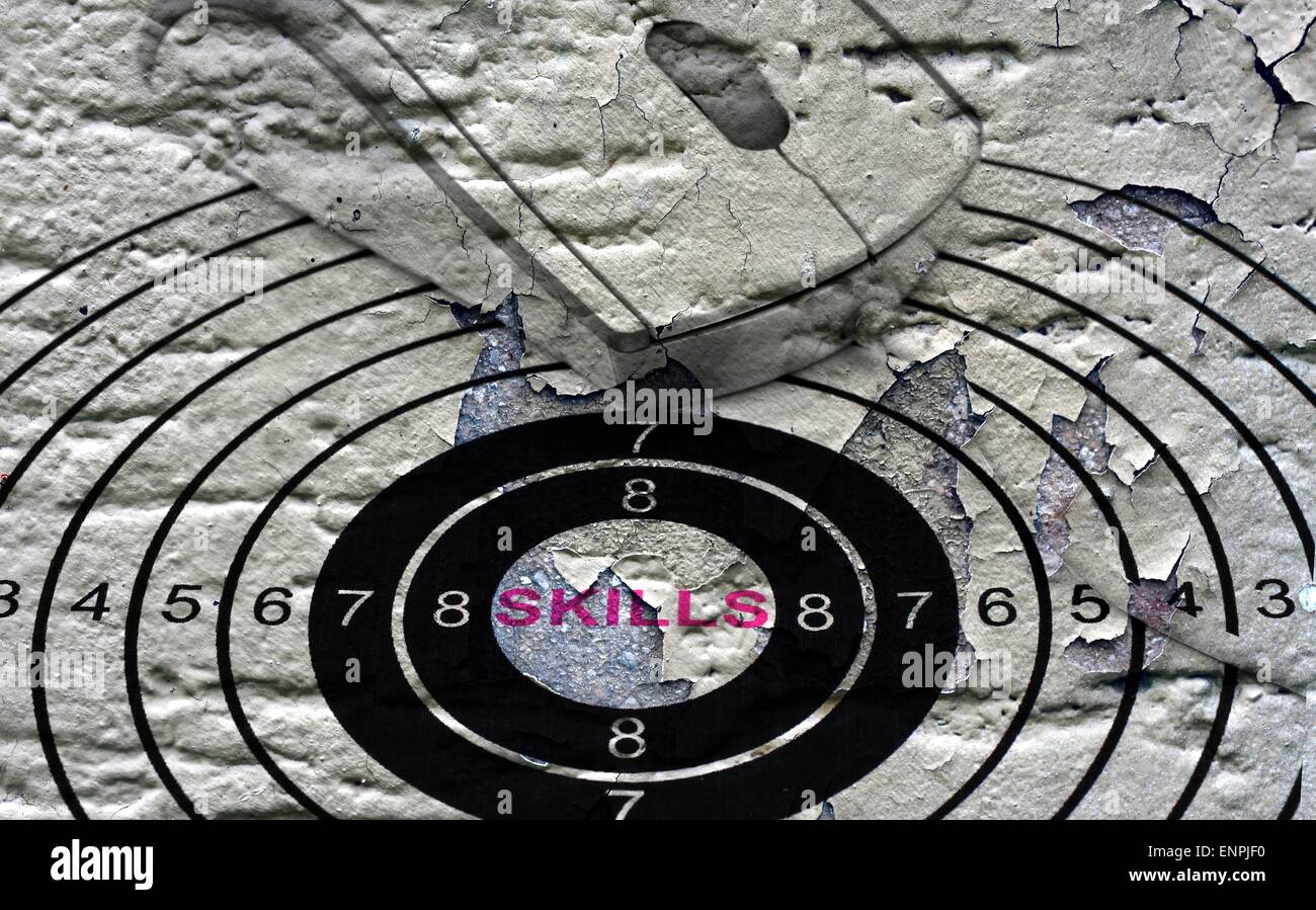 Skills target concept Stock Photo - Alamy