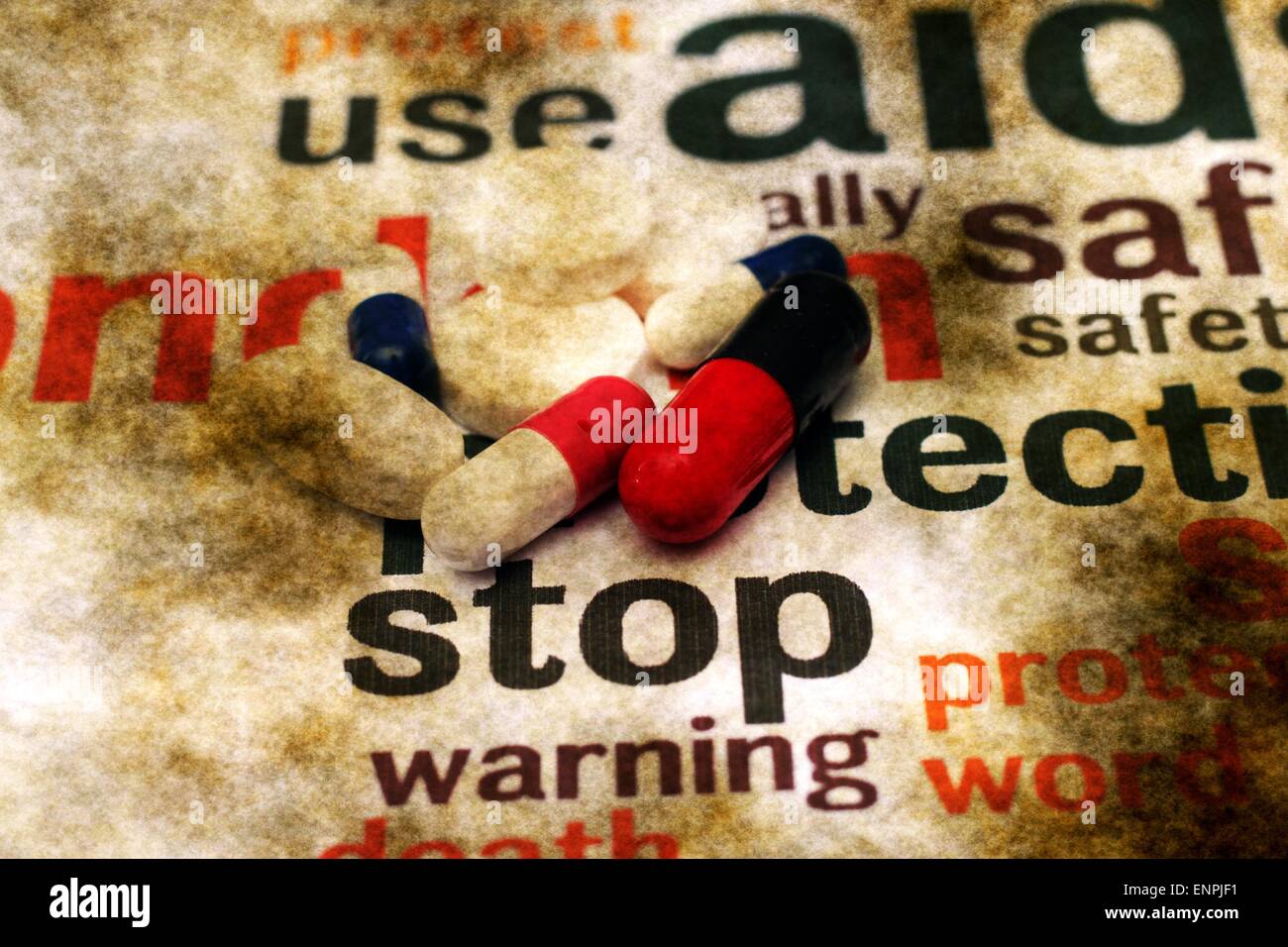 Stop using pills Stock Photo - Alamy