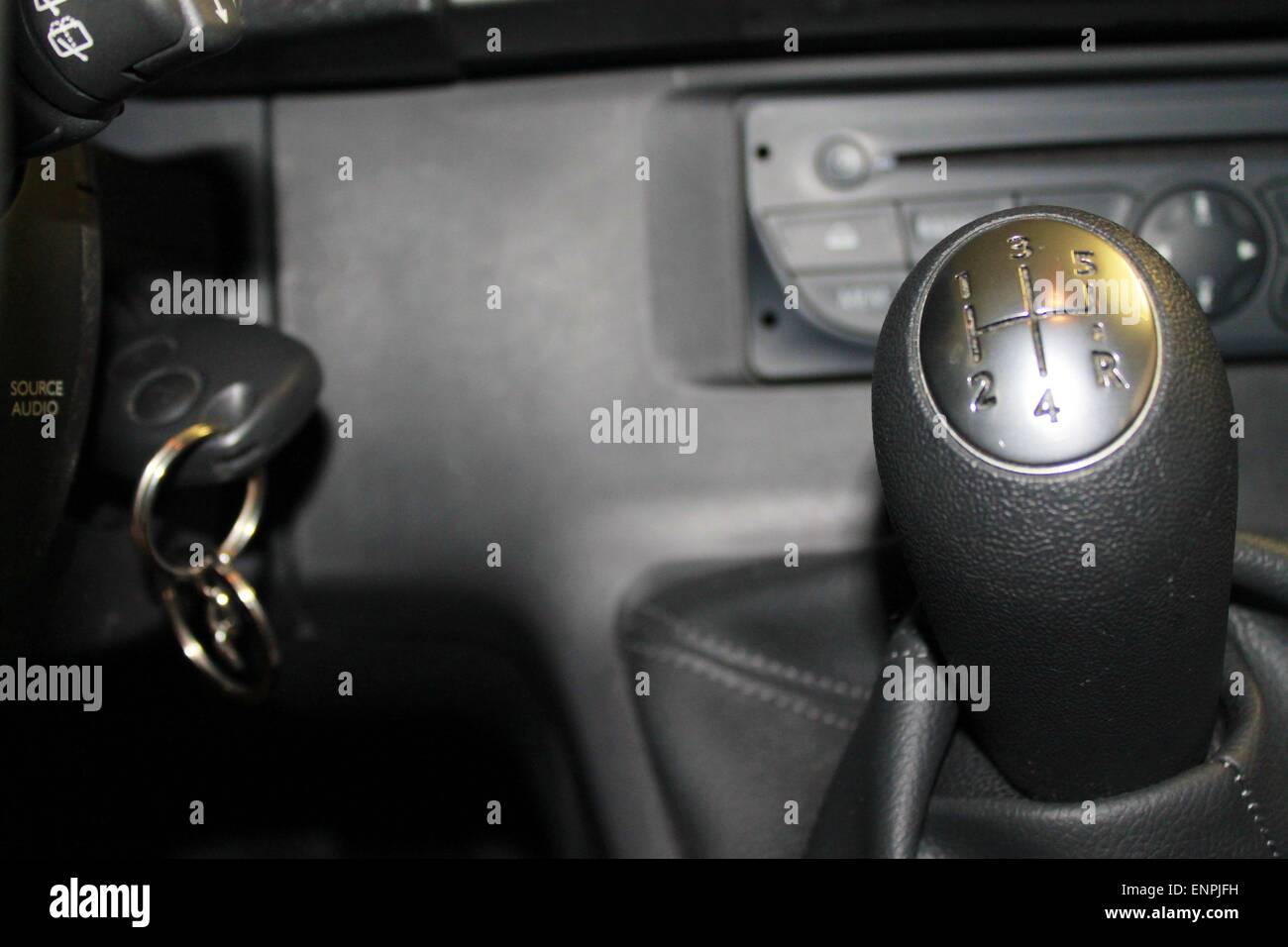 interior of car with gear shifter Stock Photo - Alamy