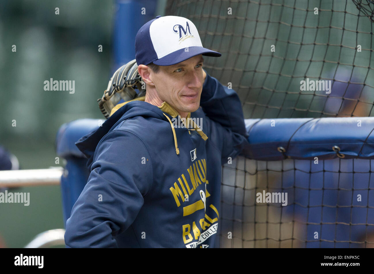 Milwaukee, WI, USA. 9th May, 2015. Milwaukee Brewers manager Craig ...