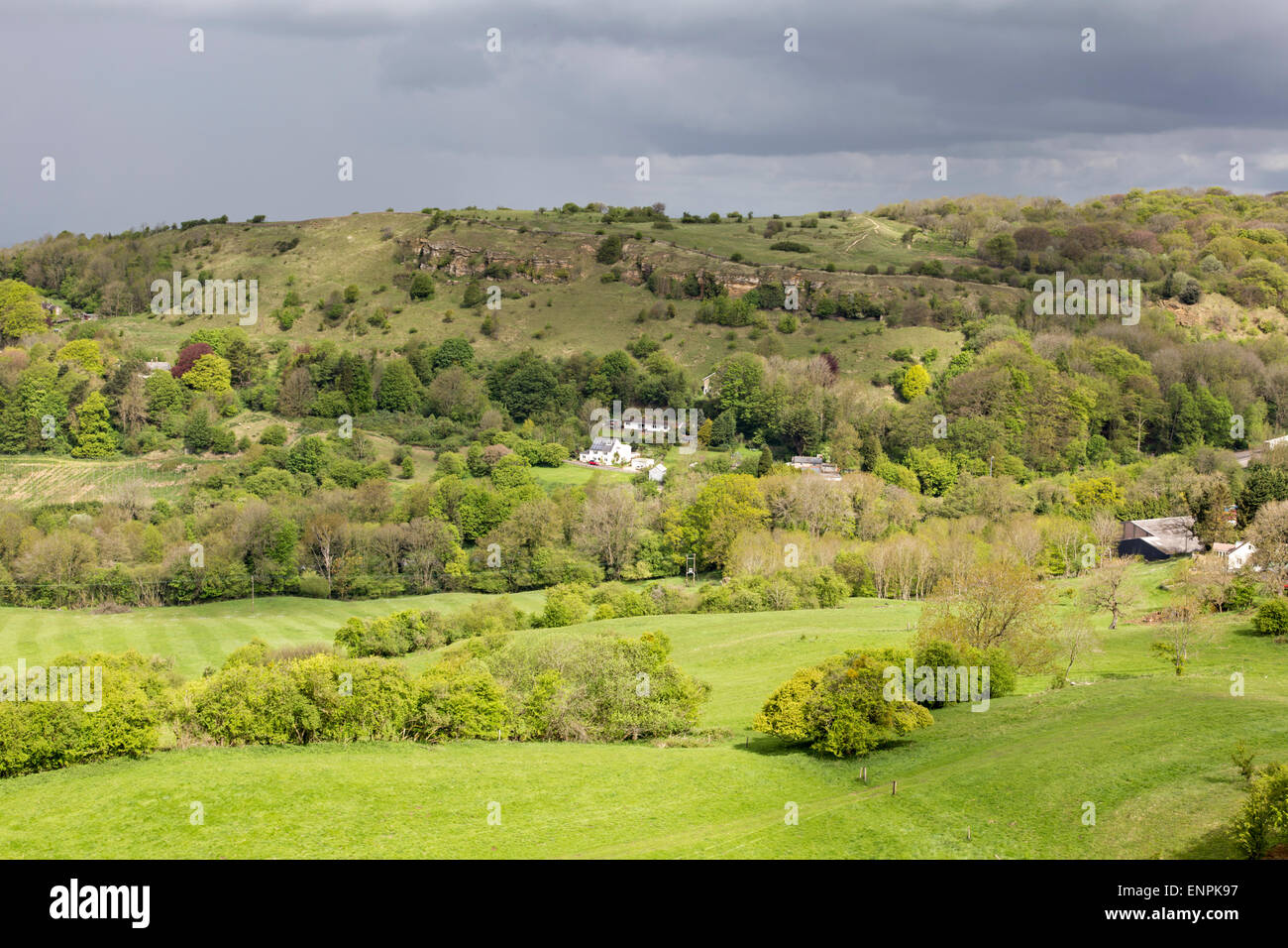 Crickley Hill Country Park from Barrow Wake viewpoint near Birdlip ...