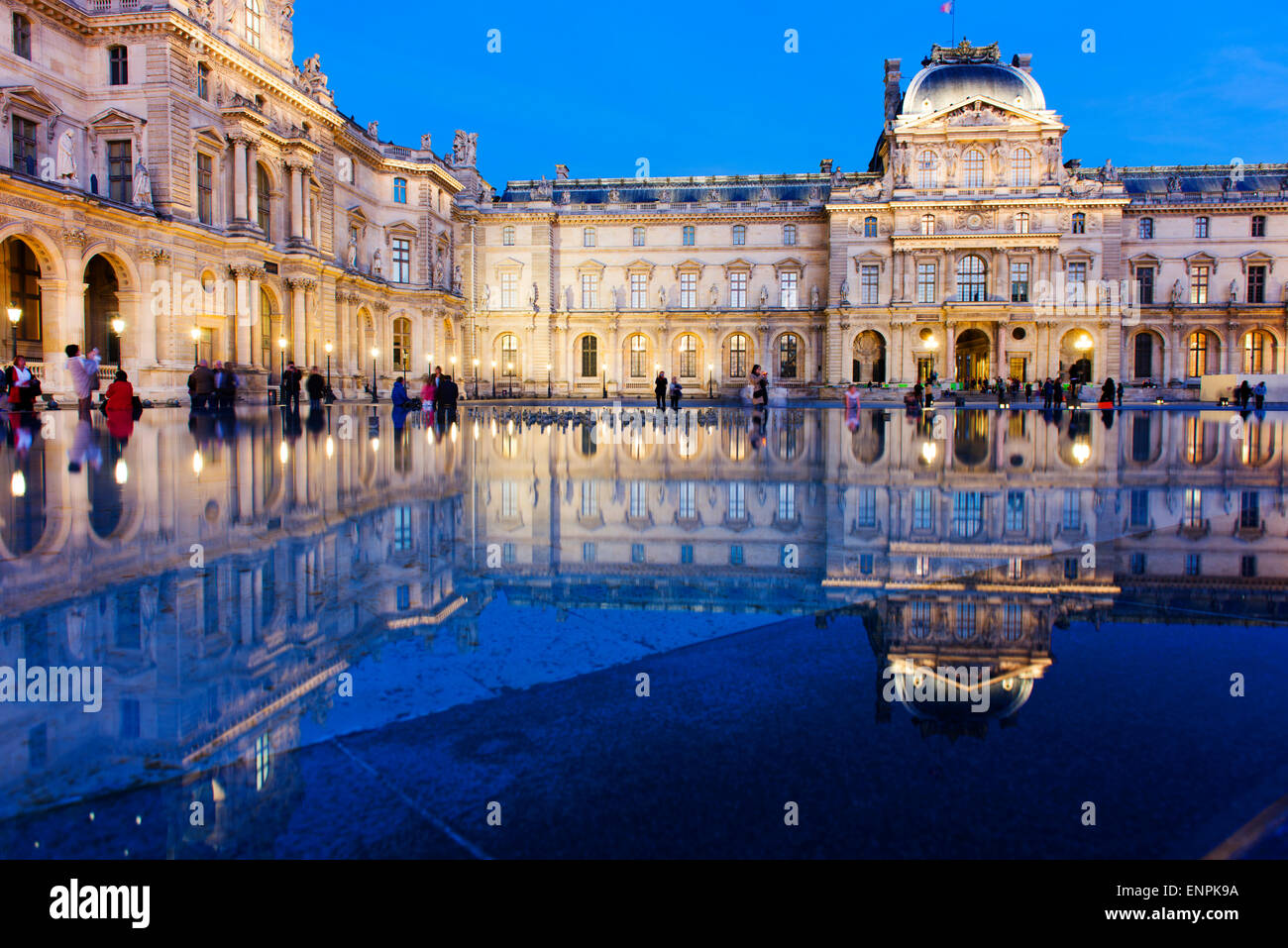 Louvre museum dusk blue hour hi-res stock photography and images - Alamy